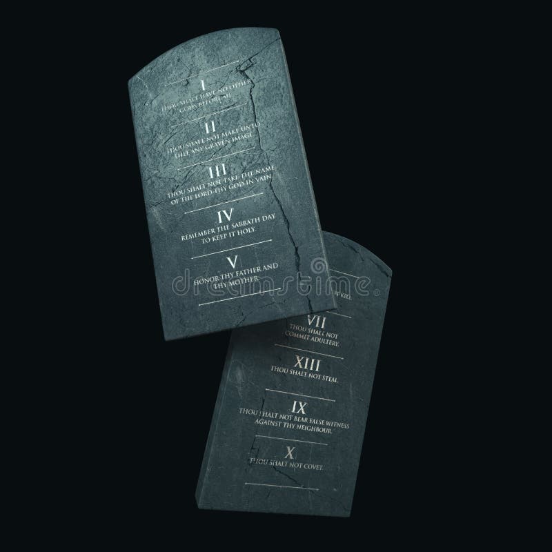 Ten Commandments Stone Tablets Stock Illustration - Illustration of ... Ten Commandments Stone Tablets Stock Illustration - Illustration of ...