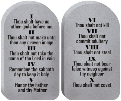 Ten Commandments Tablets stock illustration. Illustration of graphics ...