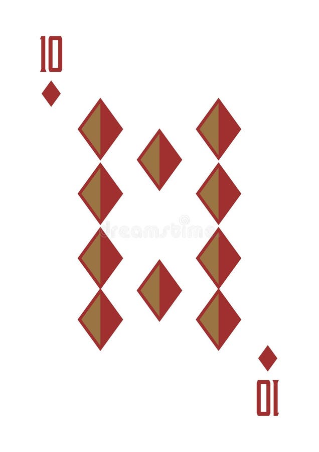 Ten of Diamonds. Vector Illustration Decorative Design Stock Vector ...