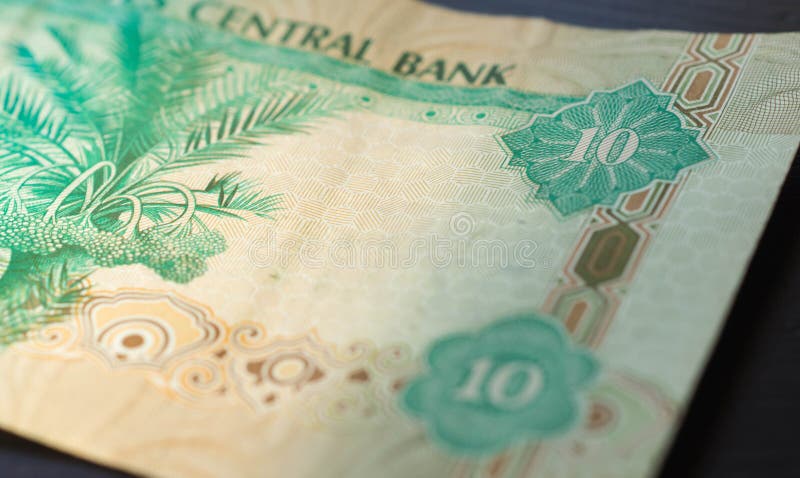 Ten Dirhams of the United Arab Emirates Stock Photo - Image of arab ...