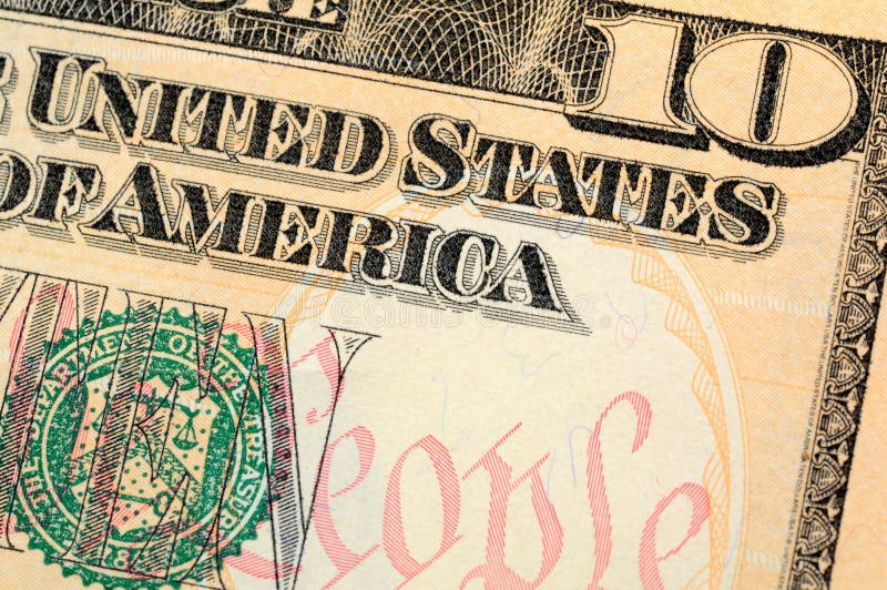 Ten dollar bill closeup stock photo. Image of cash, closeup - 6570208