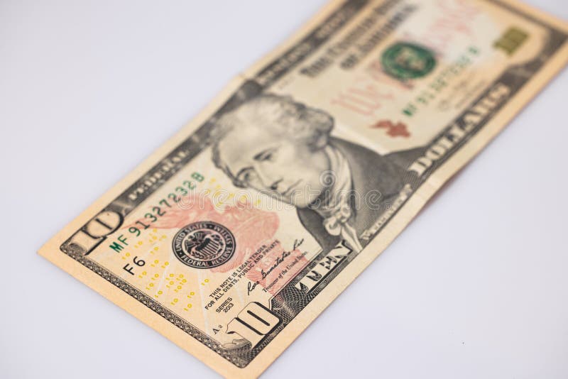 Ten Dollars, Dollar Banknote Stock Photo - Image of exchange, paper ...