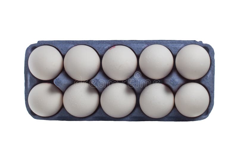 Ten eggs in white package stock photo. Image of eggs, hard - 8915896