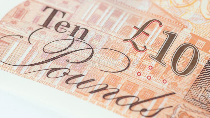 Ten English Pound Note editorial stock image. Image of europe - 125254314