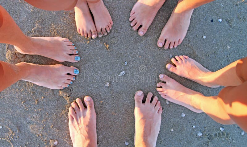 Ten Feet of a Family at the Beach Stock Image - Image of beach ...