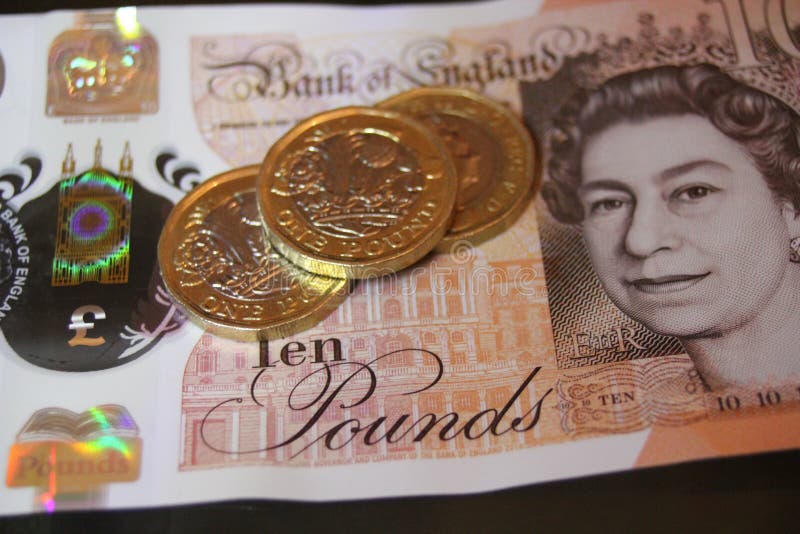 Ten Five One Pound Coin Note 10, 5, 1, Five One Pound Coin Note Polymer ...