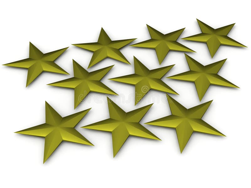 Gold Stars on Silver Background Stock Illustration - Illustration of ...