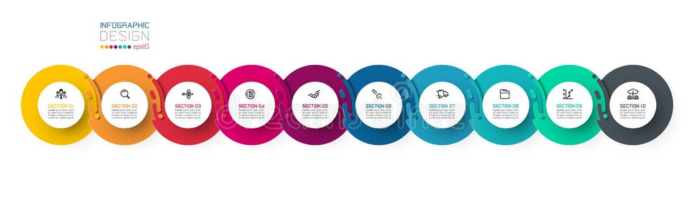 Ten Harmonious Circle Infographics Stock Vector - Illustration of idea ...