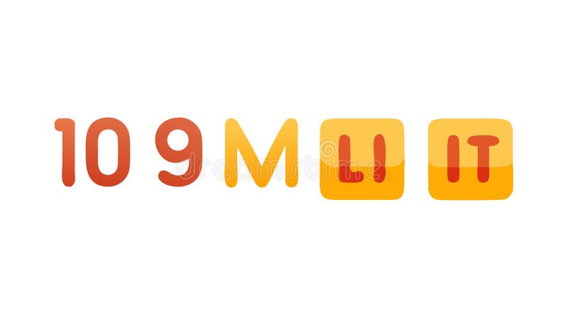 Ten Million Limit Text Icon, Numerical Value Restriction Graphic ...