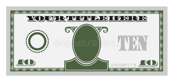 Ten money bill stock vector. Illustration of bill, finance - 22778536