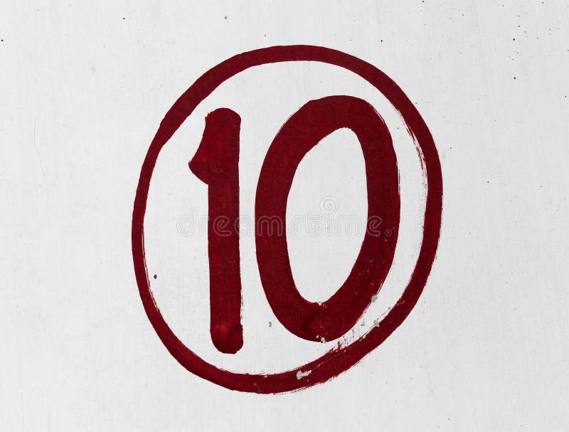 Ten Number stock photo. Image of five, numbered, grunge - 35688608