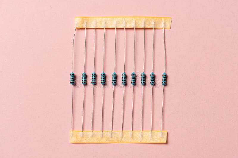 Ten 100 Ohms 1 Percent Tolerance Resistors Stock Image Image Of