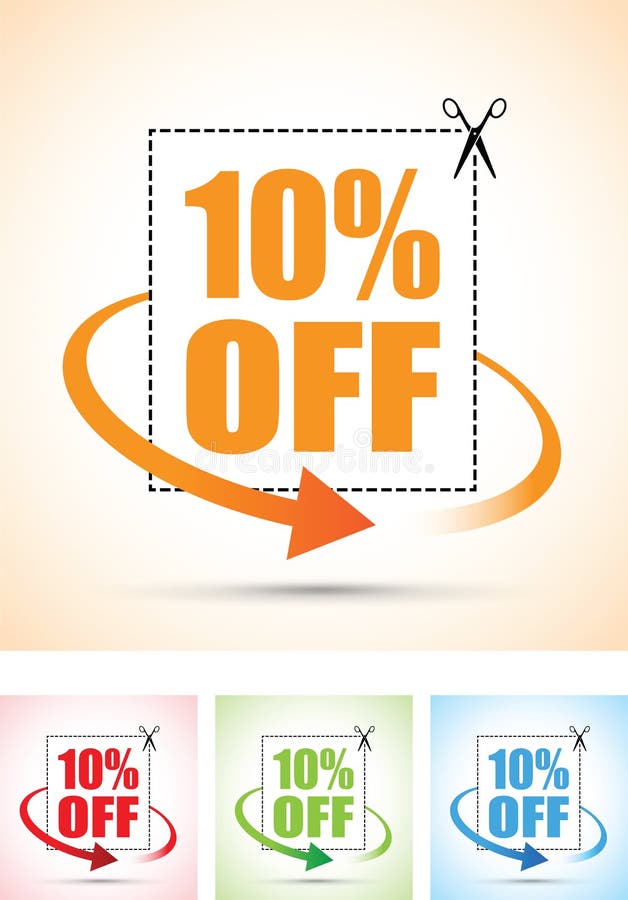Ten percent arrow set stock vector. Illustration of advert - 86235790