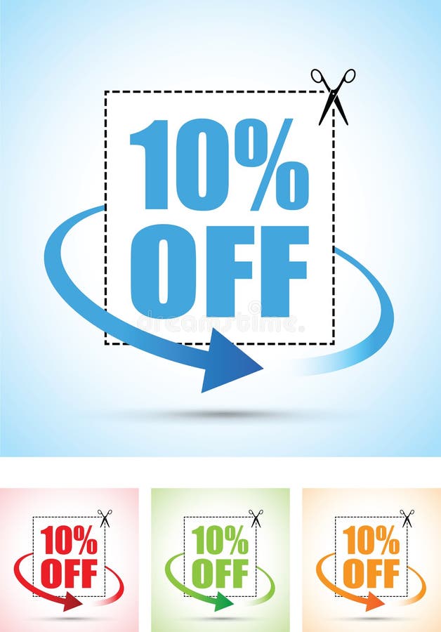 Ten percent arrow set stock vector. Illustration of icon - 86235801