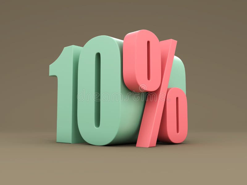 Ten Percent - discount stock illustration. Illustration of currency ...