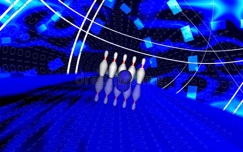 Ten pin bowling stock illustration. Illustration of imagination - 5872253