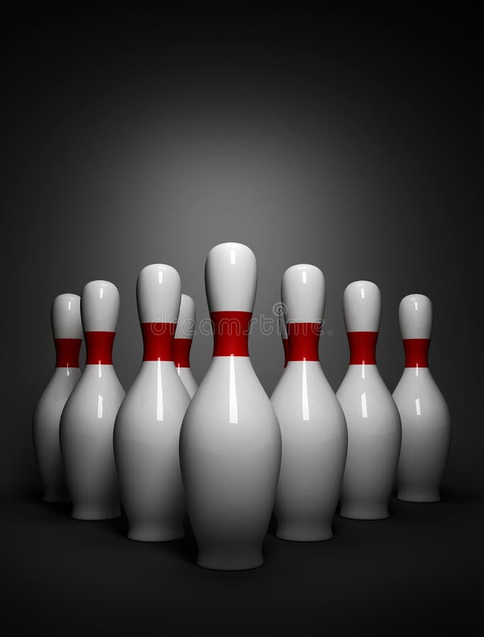 Bowling pins stock illustration. Illustration of pyramid - 12589023