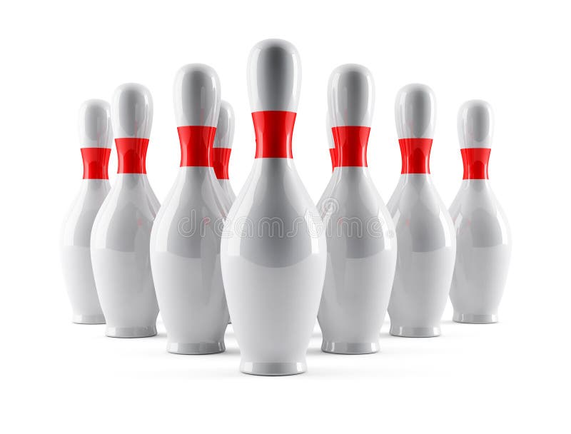 Bowling pins stock illustration. Illustration of pyramid - 12589023