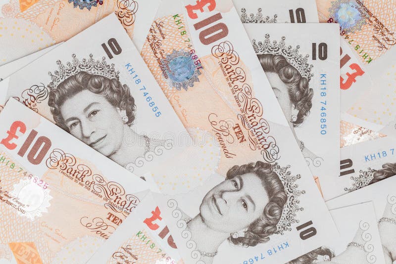 Ten Pound Notes Group of the Bank of England Editorial Stock Photo ...