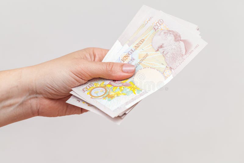 Ten Pound Notes Bundle Female Hands Stock Photos - Free & Royalty-Free ...