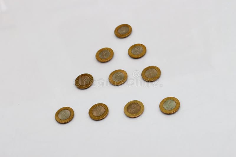 Ten rupee coin of India. stock image. Image of bank, concept - 80893363