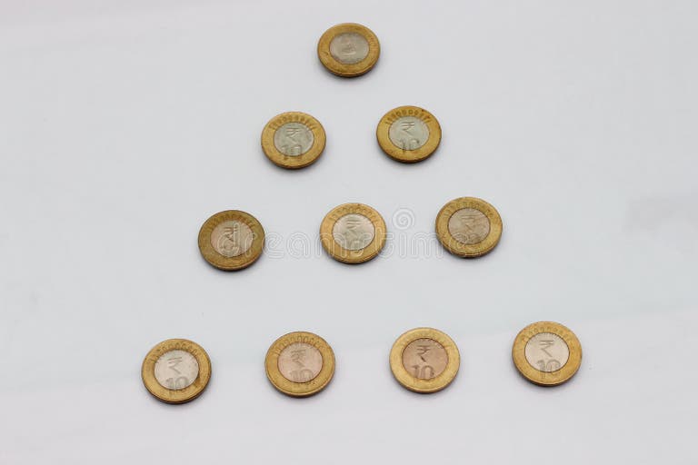 Ten rupee coin of India. stock photo. Image of bill, currency - 80894466