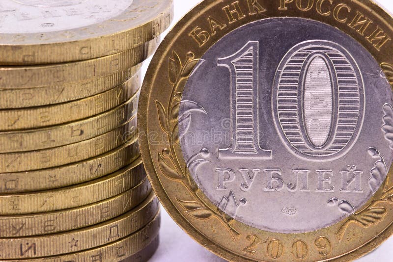 Ten Russian rubles stock photo. Image of means, cash - 39006400