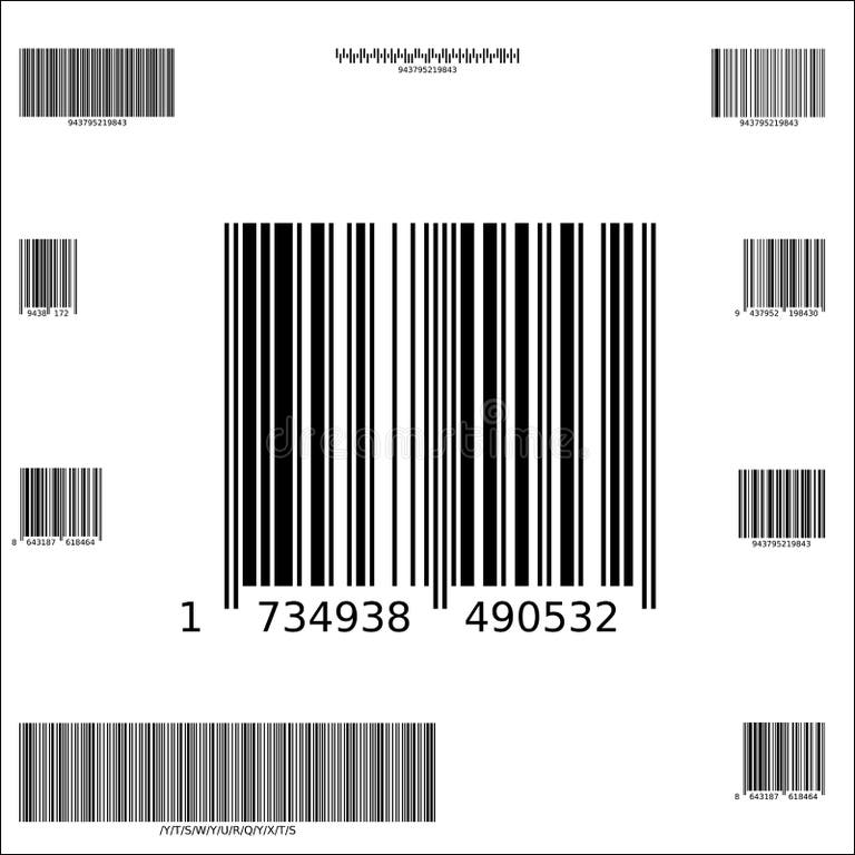 Ten sample vector barcodes stock vector. Illustration of lines - 5082566