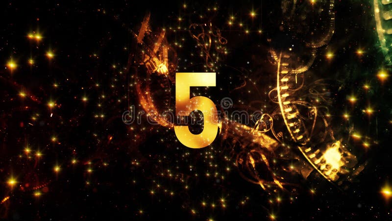 Ten To Zero Countdown Digital Effect Cinematic Title Stock Footage - Video of modern, zero ...