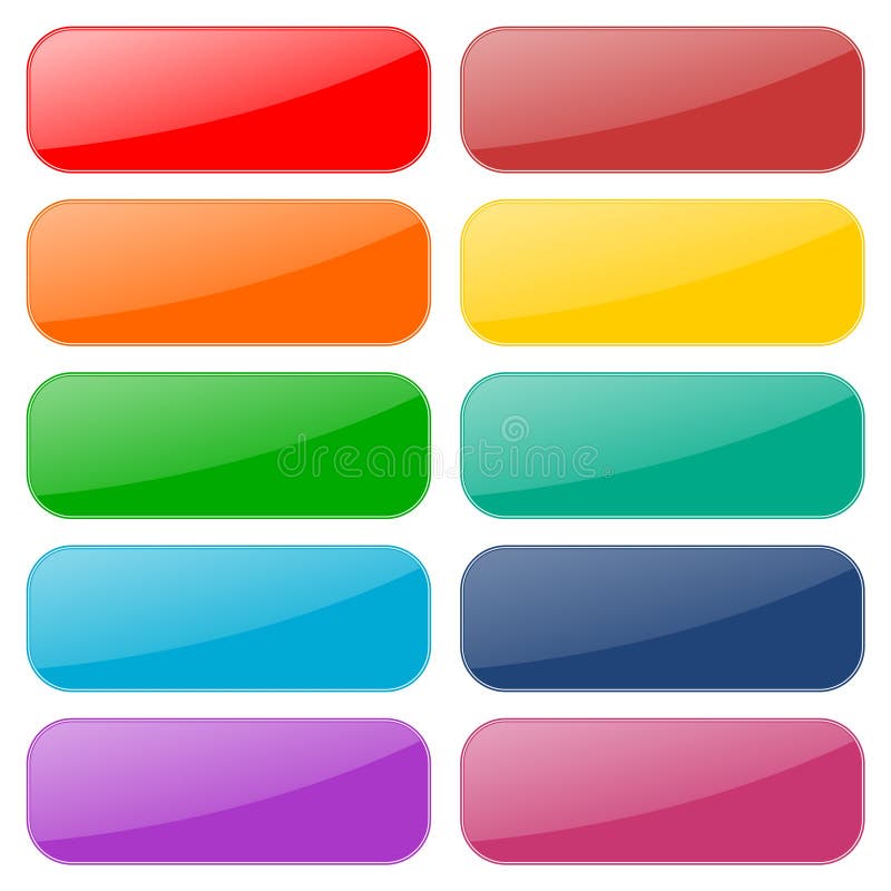 Ten simple buttons stock vector. Illustration of clipped - 97704716