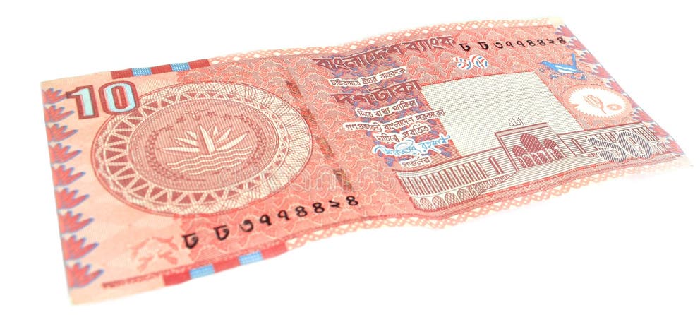 Ten taka note stock image. Image of world, isolated, east - 31934349