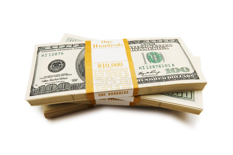 Ten thousand dollar stacks stock photo. Image of dollar - 6269334