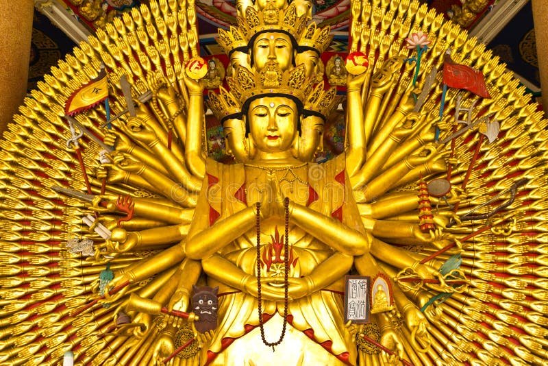 The Ten Thousand Hands Buddha Statue Stock Photo - Image: 16220488