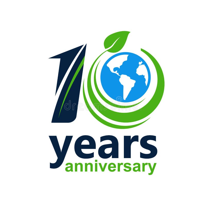 Ten Years Anniversary Annual Logo Stock Vector - Illustration of ...