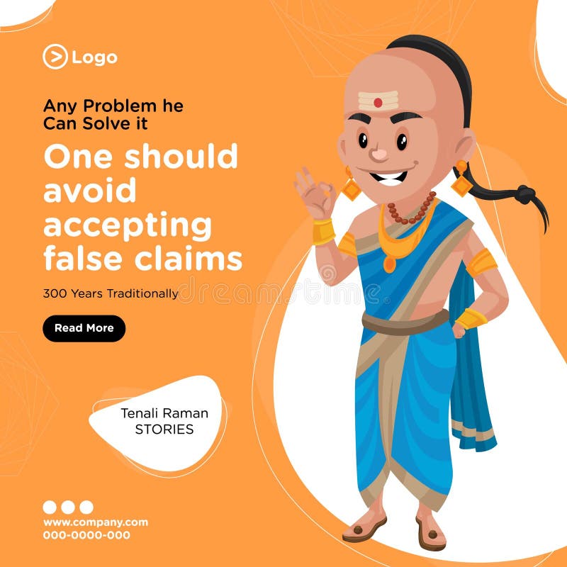 Banner Design of Tenali Raman Stock Vector - Illustration of character ...