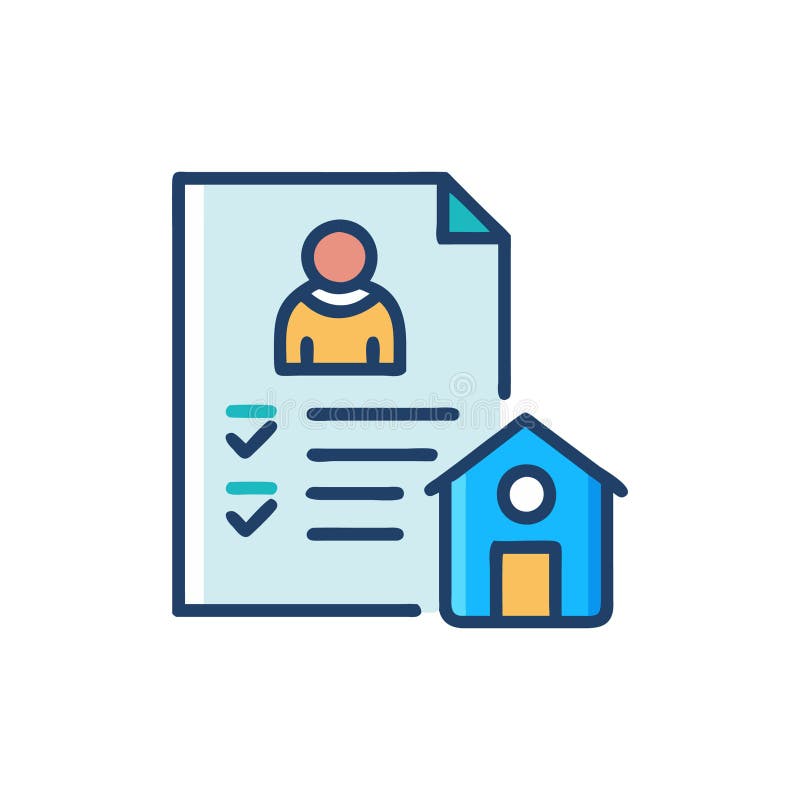 Tenant Application Icon for Housing Resources Stock Illustration ...