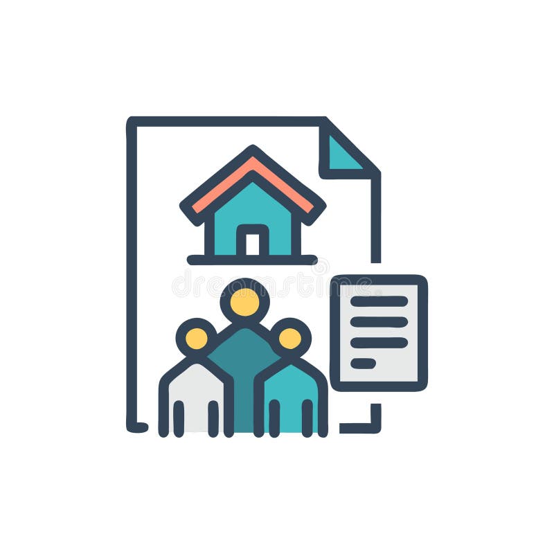 Tenant Rights Icon for Fair Housing Stock Illustration - Illustration ...