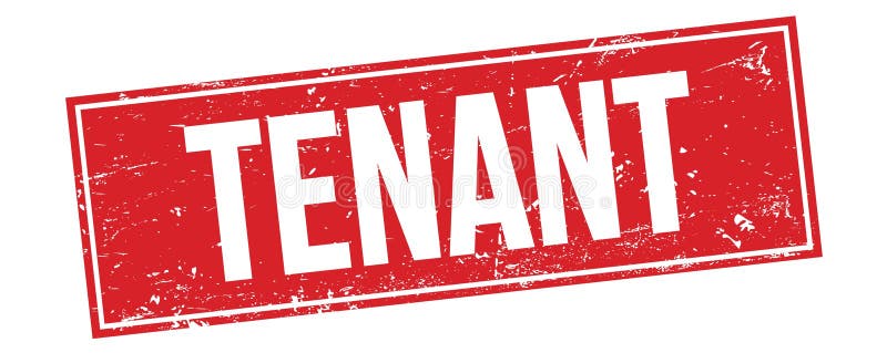 TENANT Text on Red Grungy Rectangle Stamp Stock Illustration ...