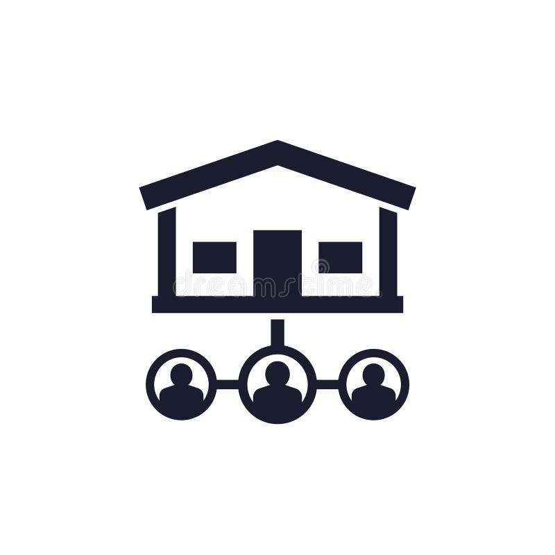 Tenants of a house icon stock illustration. Illustration of pictogram ...