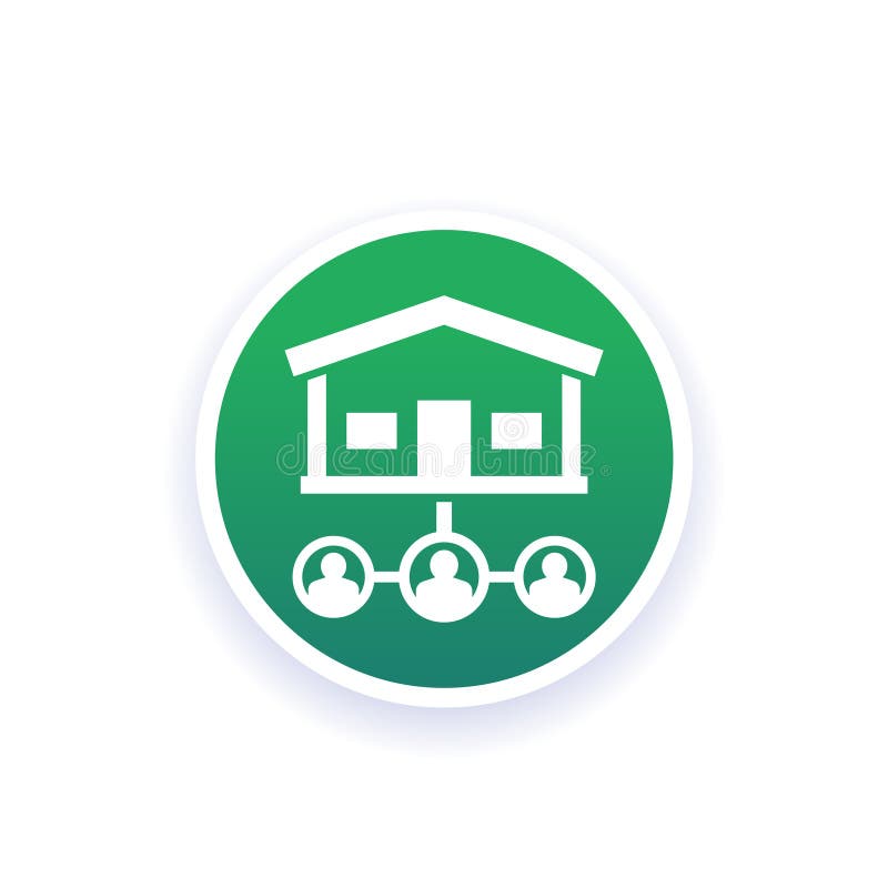 Tenants of a House Icon, Vector Stock Illustration - Illustration of ...