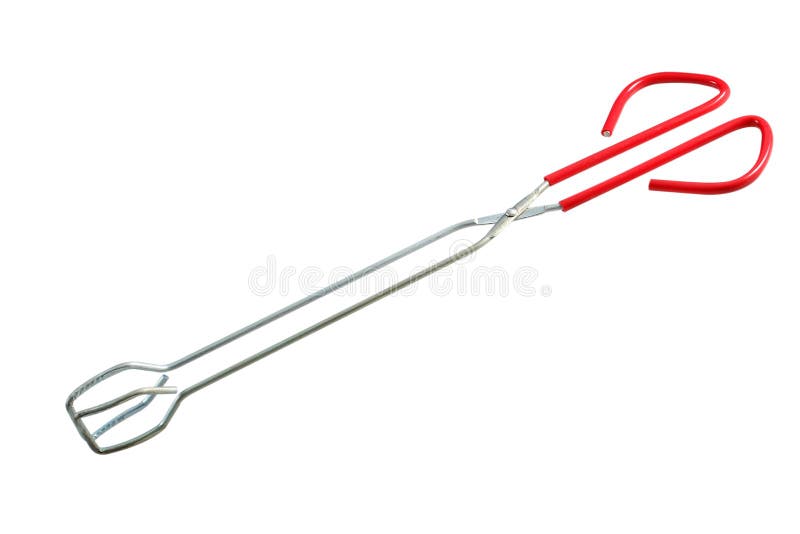 Os Tenazes De Brasa Longos Isolados No Fundo Branco Foto de Stock ...