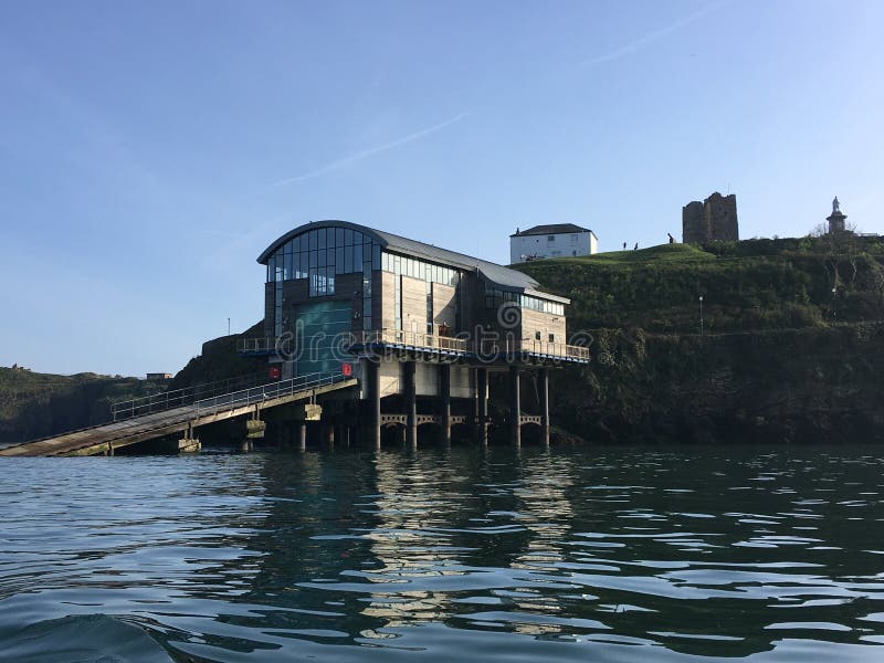 Tenby Lifeboat Station Pembrokeshire Stock Image - Image of transport ...