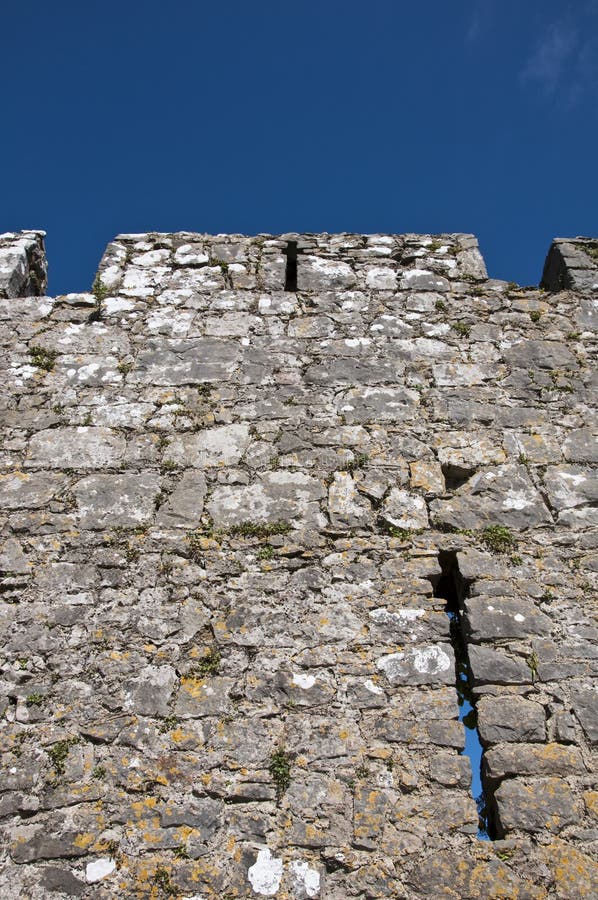 Tenby Medieval stone wall stock image. Image of rampart - 11109385