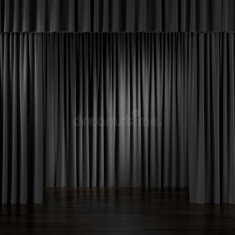 Tende nere nell'interno. illustrazione di stock. Illustrazione di ...