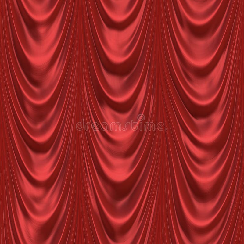 Tende Rosse Di Decoretive Con Il Pavimento Illustrazione di Stock ...