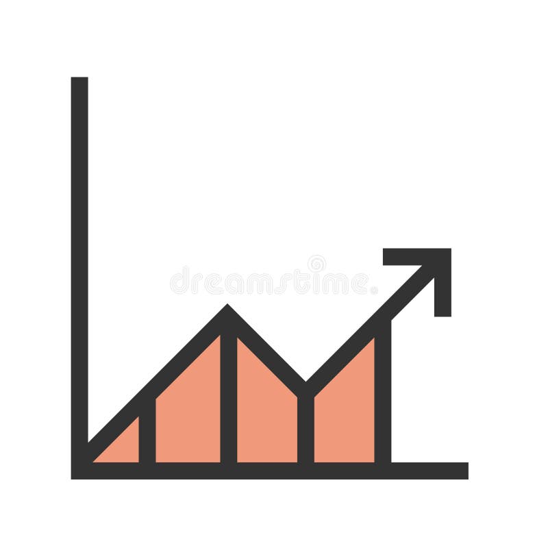Tendenz im Diagramm vektor abbildung. Illustration von gewinn - 81002408
