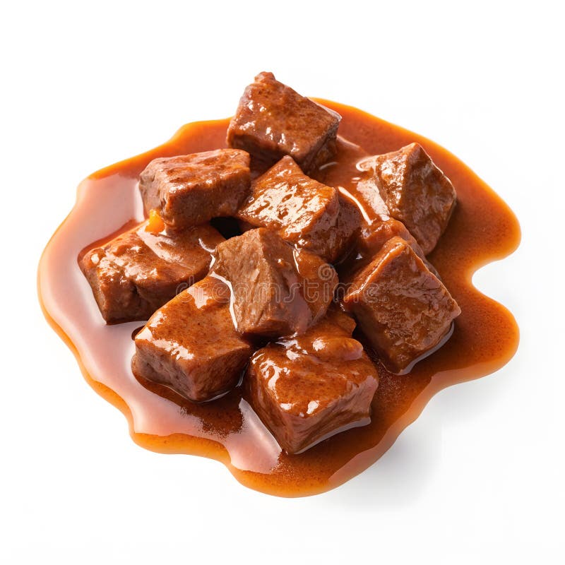 Savory Stew Tender Beef Chunks Rich Brown Sauce Stock Photos - Free ...