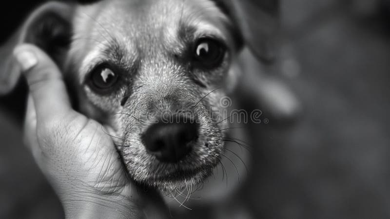 Tender Human and Dog Interaction in Nature. Generative Ai Stock Image ...