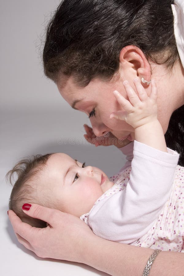 Tender moment stock photo. Image of infant, parent, happy - 8130088