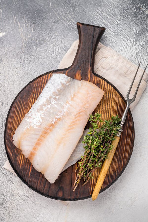 Tender Pacific Cod Loin, Raw Fish Fillet Featuring a Light Hue and ...